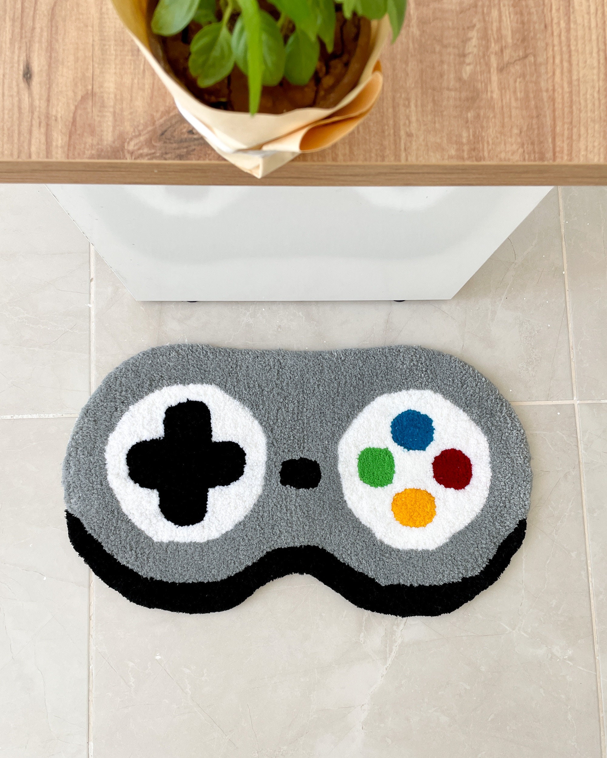 Retro Controller Rug, Hand Tufted Rug, Custom Gamer Rug, Gamepad Rug ...