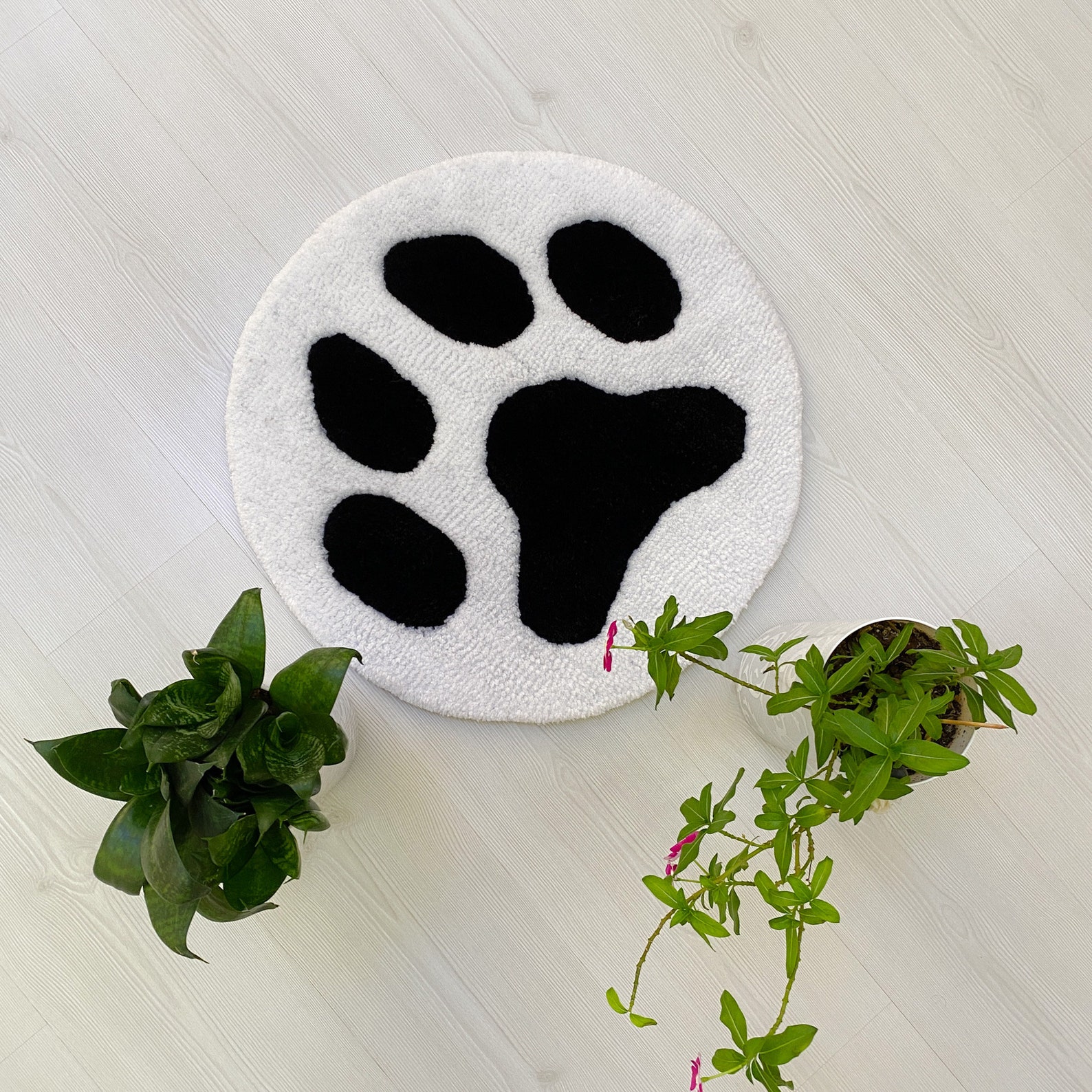 Cute Paw Tufted Rug, Cute Hand Tufted Rug, Custom Paw Rug, 100% Acrylic ...
