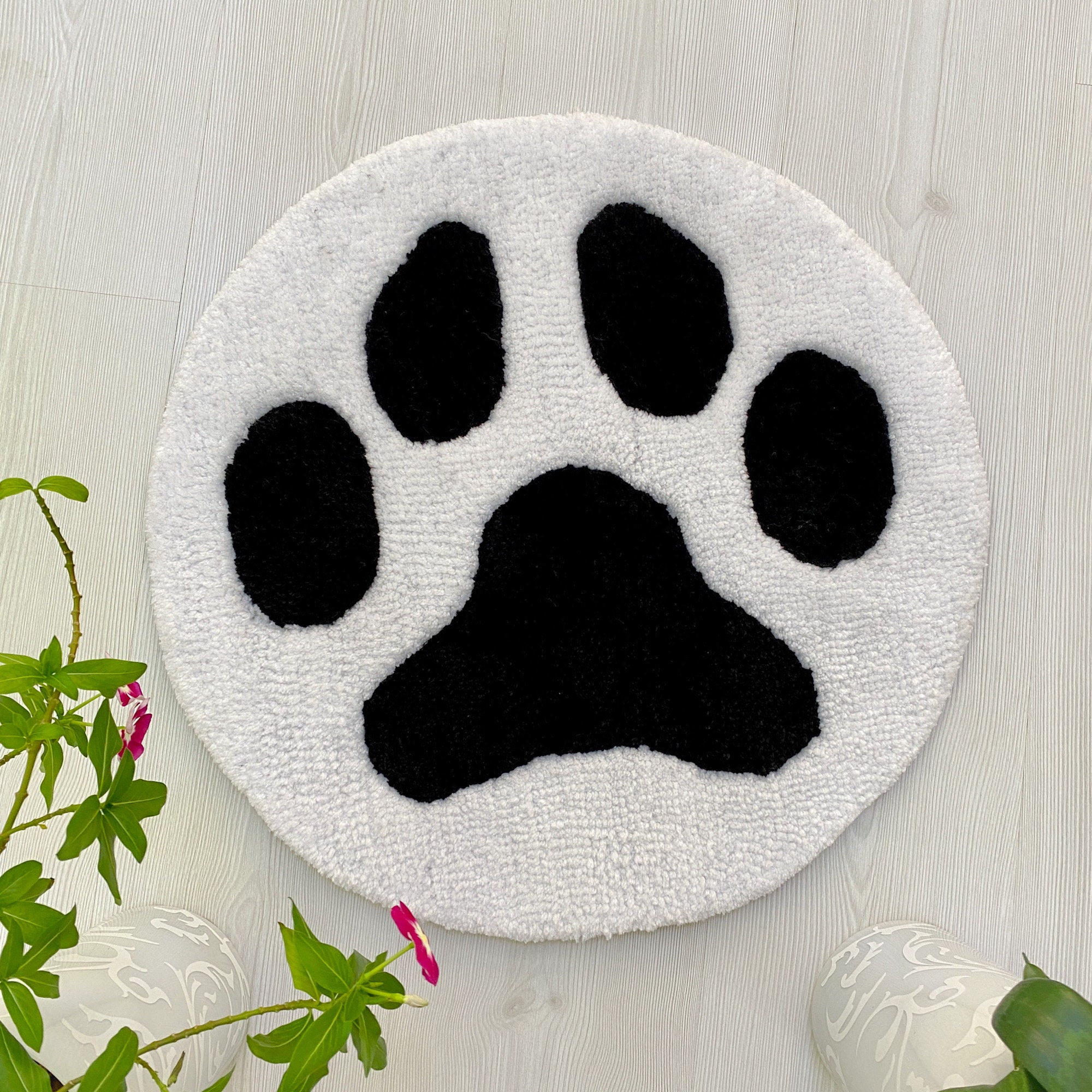 Cute Paw Tufted Rug, Cute Hand Tufted Rug, Custom Paw Rug, 100% Acrylic ...