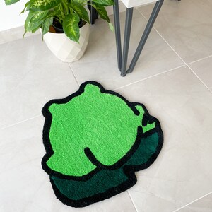 Cute Frog Tufted Rug, Cute Hand Tufted Rug, Aesthetic Hand Tuft Rug ...