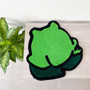 Cute Frog Tufted Rug, Cute Hand Tufted Rug, Aesthetic Hand Tuft Rug ...