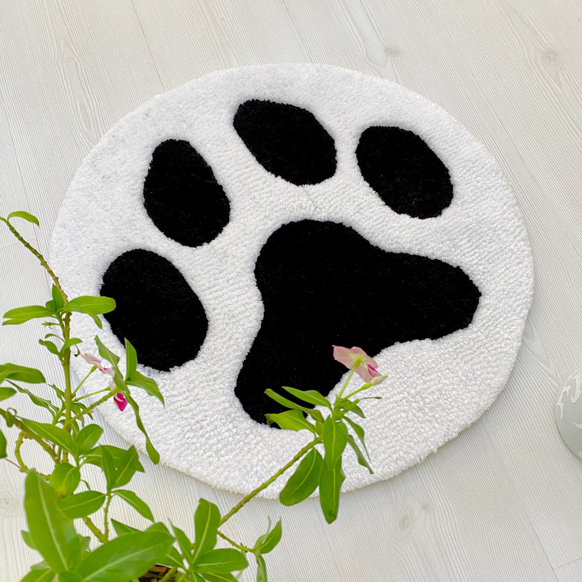 Cute Paw Tufted Rug, Cute Hand Tufted Rug, Custom Paw Rug, 100% Acrylic ...