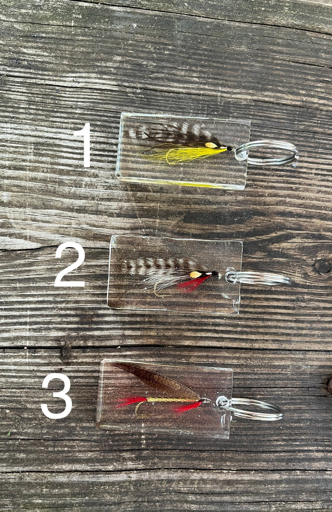 Resin Fly Fishing Keychains/great for Fishing Lover/dad's Gift/grandpa ...