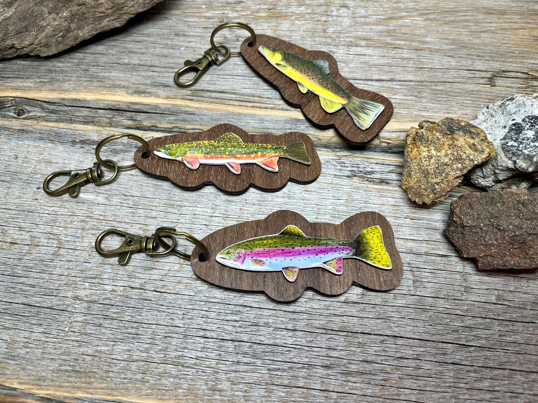Trout Fishing Keychains - Etsy