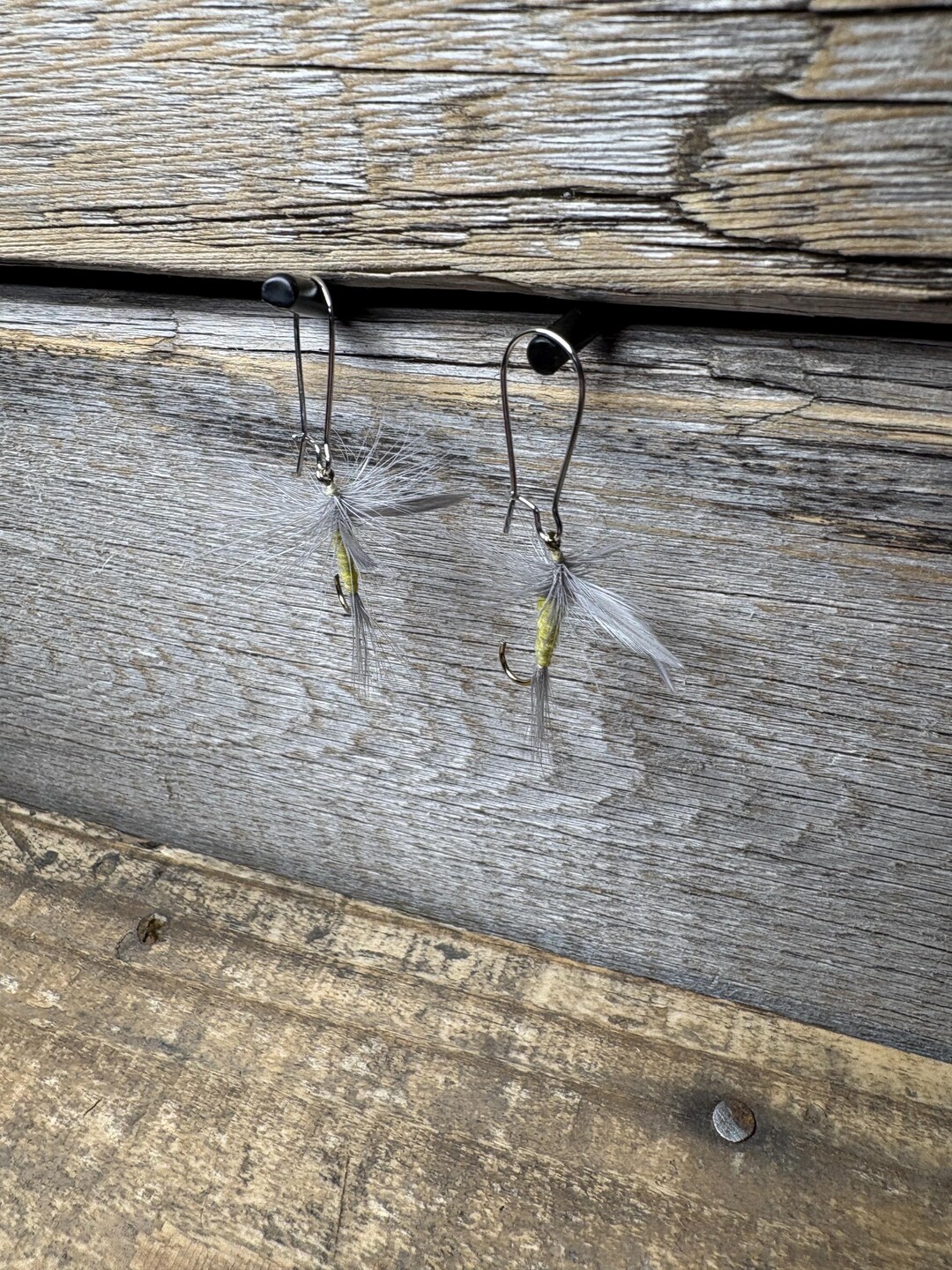 Fly Fishing Pale Morning Dun Dangle Earrings - Etsy