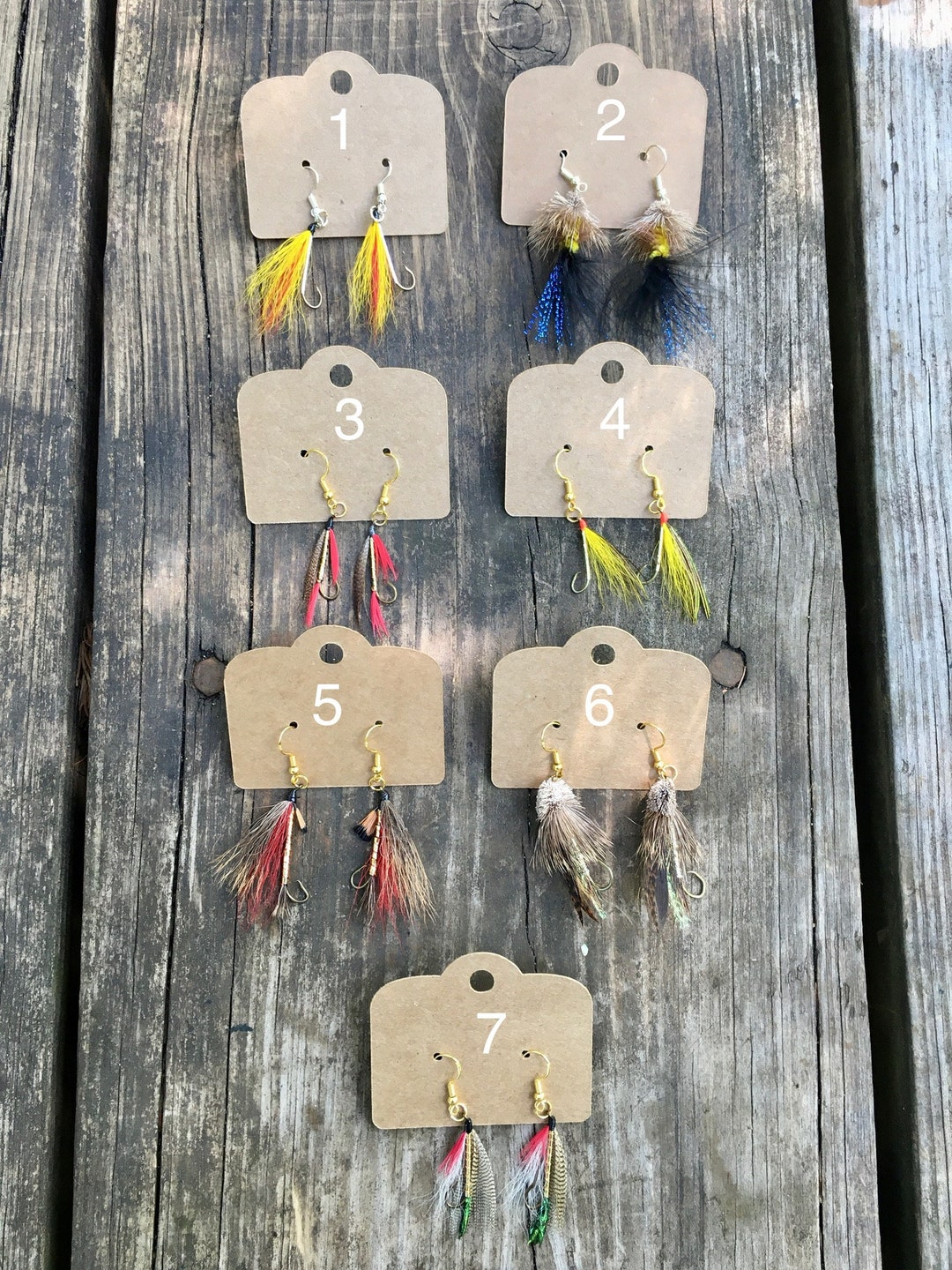 Fly Fishing Lure Dangle Earrings - Etsy