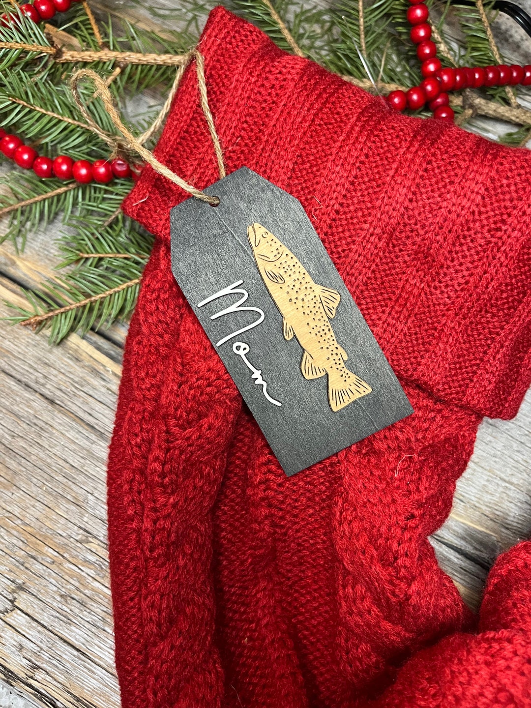 Fishing Stocking Tags/ornaments for Christmas - Etsy