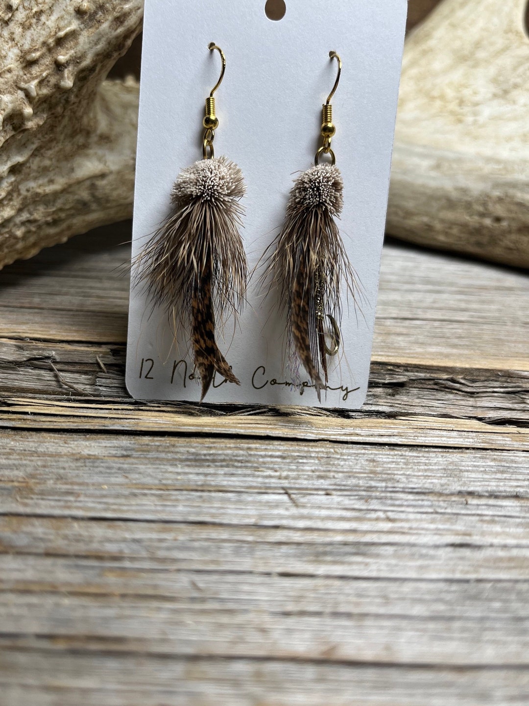 Fly Fishing Lure Muddler Minnow Dangle Earrings - Etsy