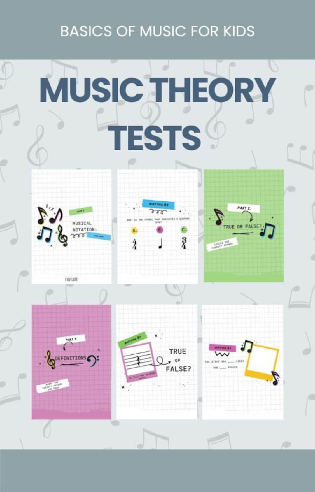Music Theory Tests for Kids, Worksheets, Education, Lesson, Homeschool ...