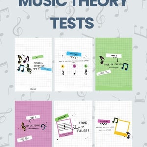 Music Theory Tests for Kids, Worksheets, Education, Lesson, Homeschool ...