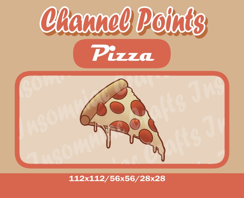 Pepperoni Pizza Yummy Cute Tasty Food Channel Point Icon - Twitch - Etsy