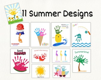 Summer Handprint Printable Craft, Summer Handprint Art, Summer Crafts ...