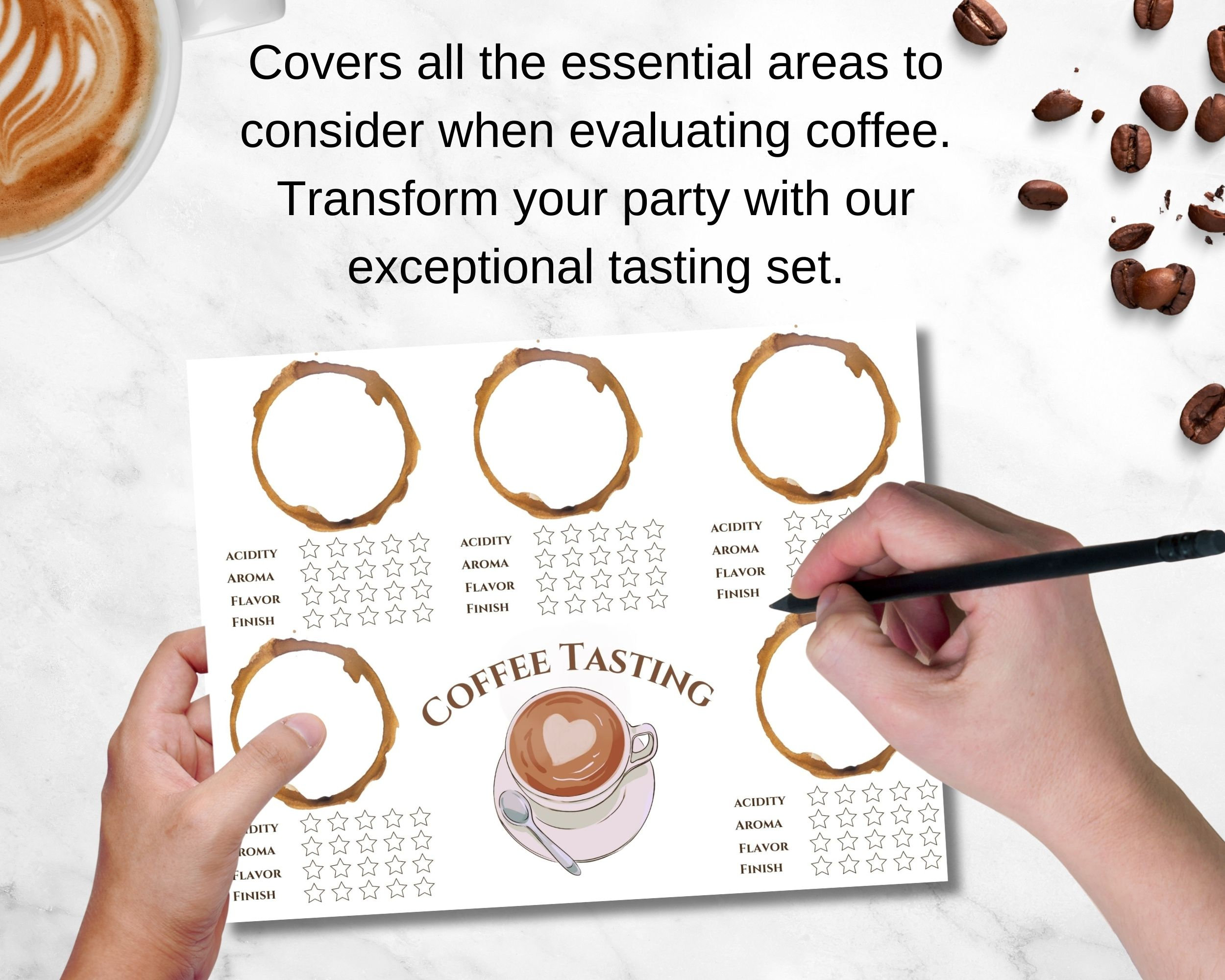 Coffee Tasting | Coffee Tasting Placemat | Coffee Lover | Record Coffee ...