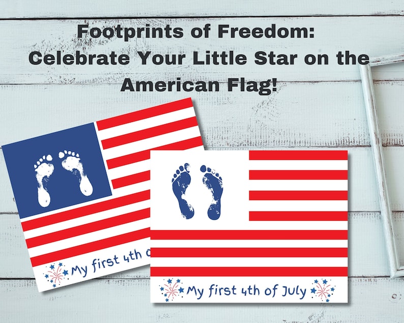 Baby's First 4th of July | Footprint Art | Handprint Art Craft ...