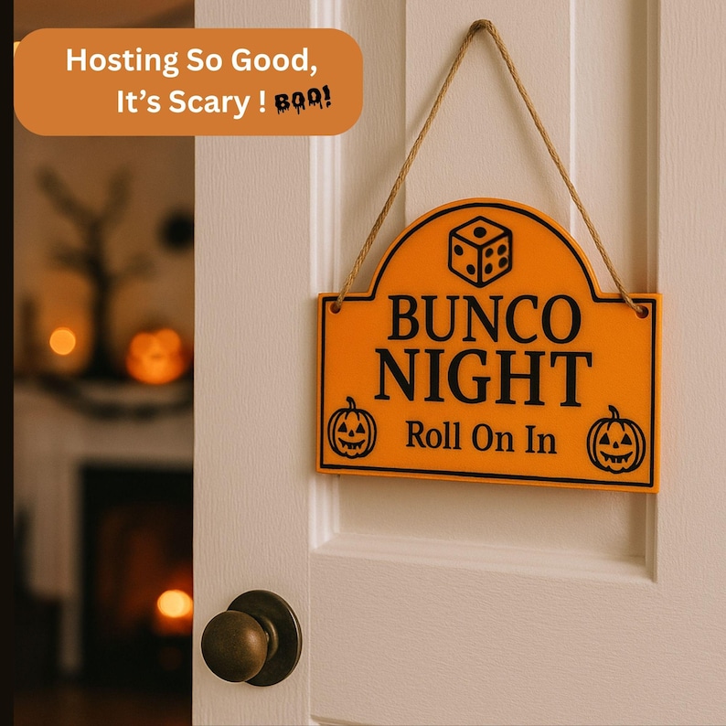 Halloween Bunco Door Sign – Party Decoration, Host Gift, or Winner ...