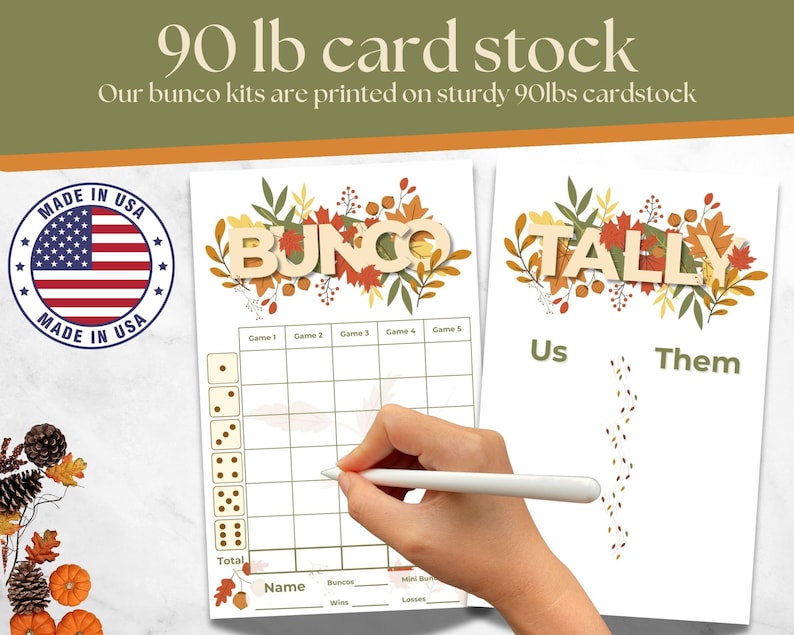 Fall Bunco Bundle | Bunco Score Card | Girls Night Activity | Autumn ...