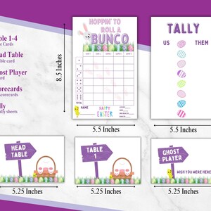 Easter Bunco Bundle | Bunco Score Card | Girls Night Activity | Bunny ...
