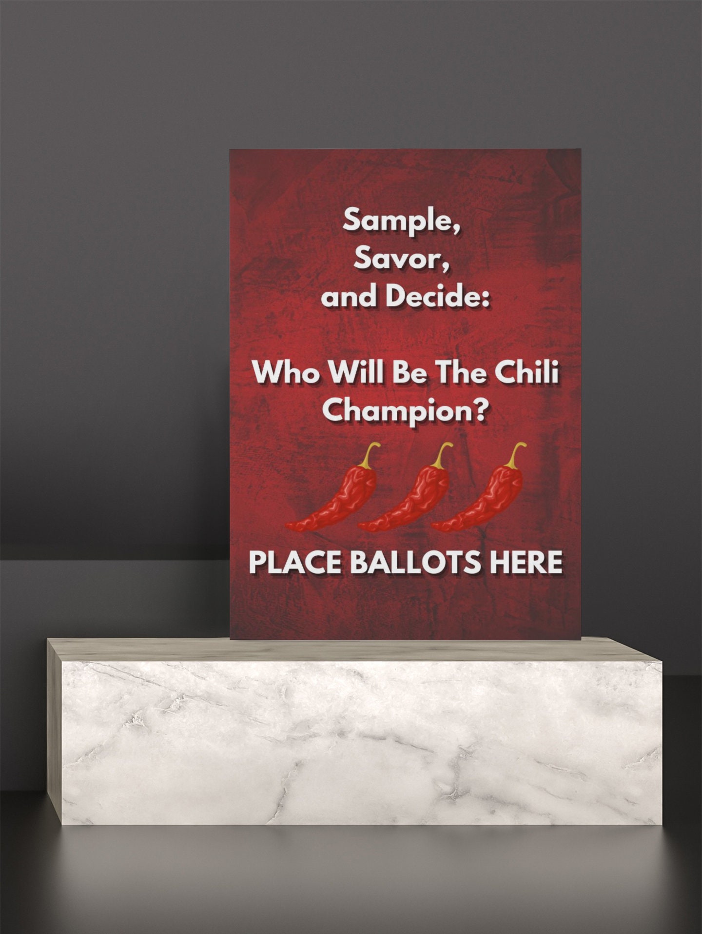 Chili Cook off Competition Scorecard Chili Challenge INSTANT DOWNLOAD ...