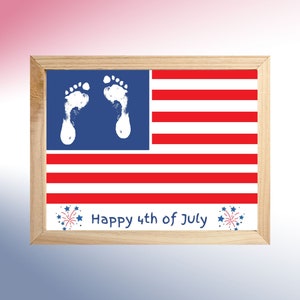 4th of July Handprint Art, Footprint Art Craft, 12 Design Bundle ...