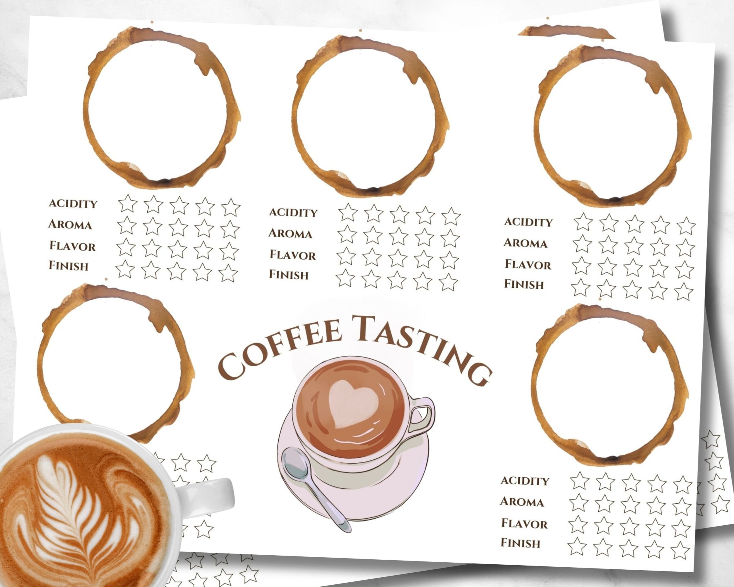 Coffee Tasting | Coffee Tasting Placemat | Coffee Lover | Record Coffee ...