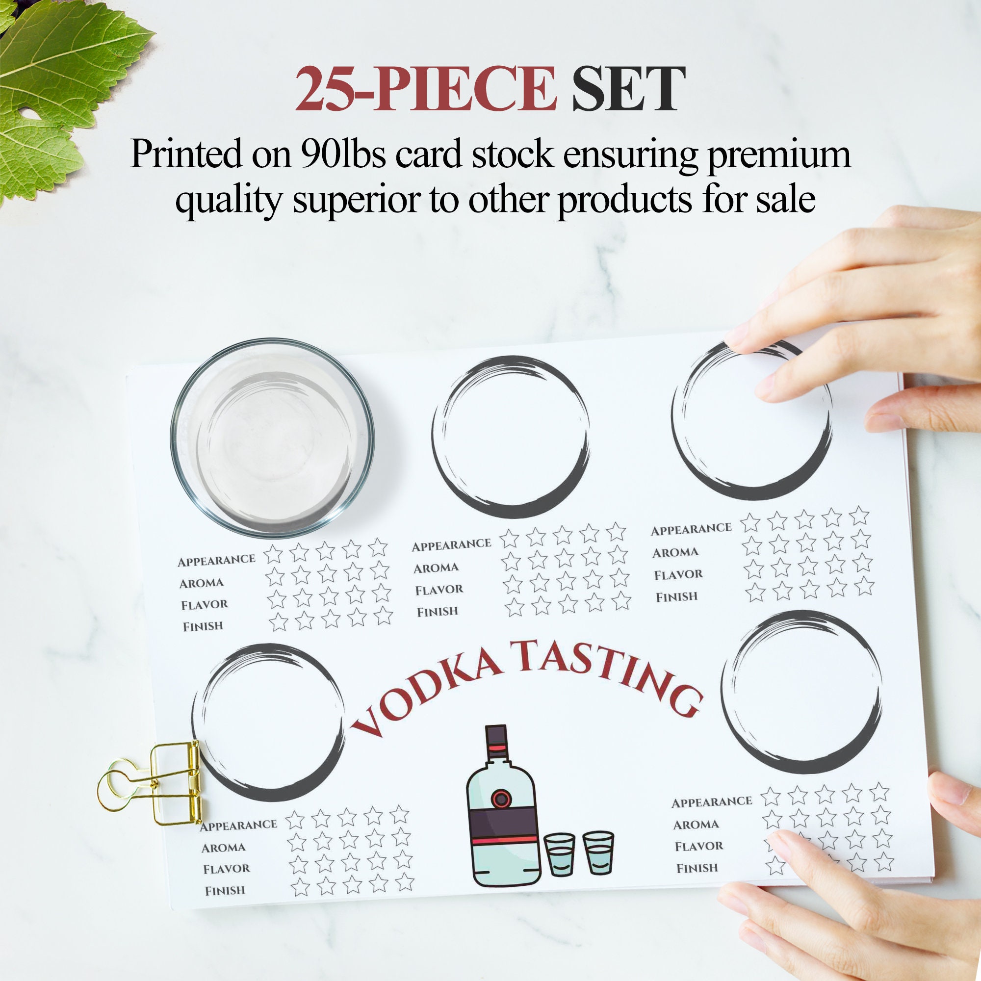 Vodka Tasting Score Card | Vodka Party | Blind Tasting Party | Party ...