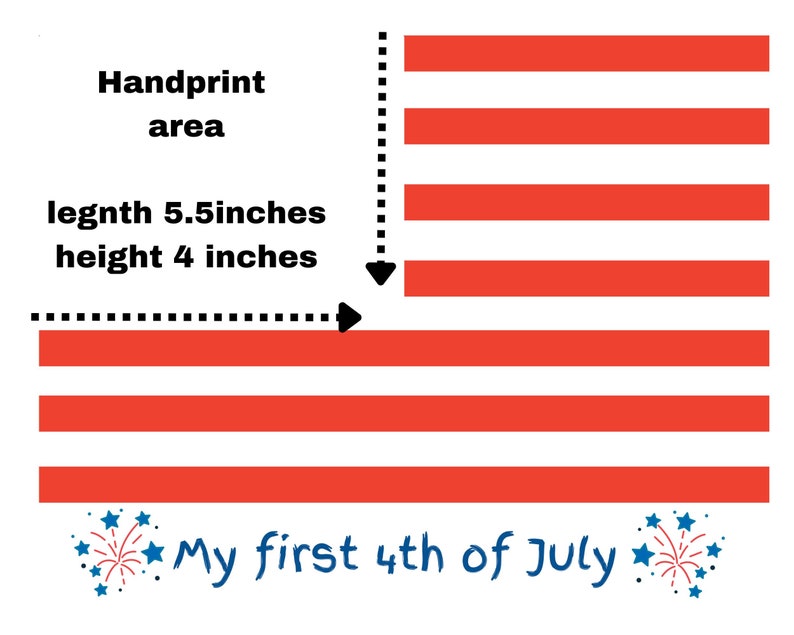 4th of July Baby Footprint Craft – American Flag Handprint Art – Baby’s ...