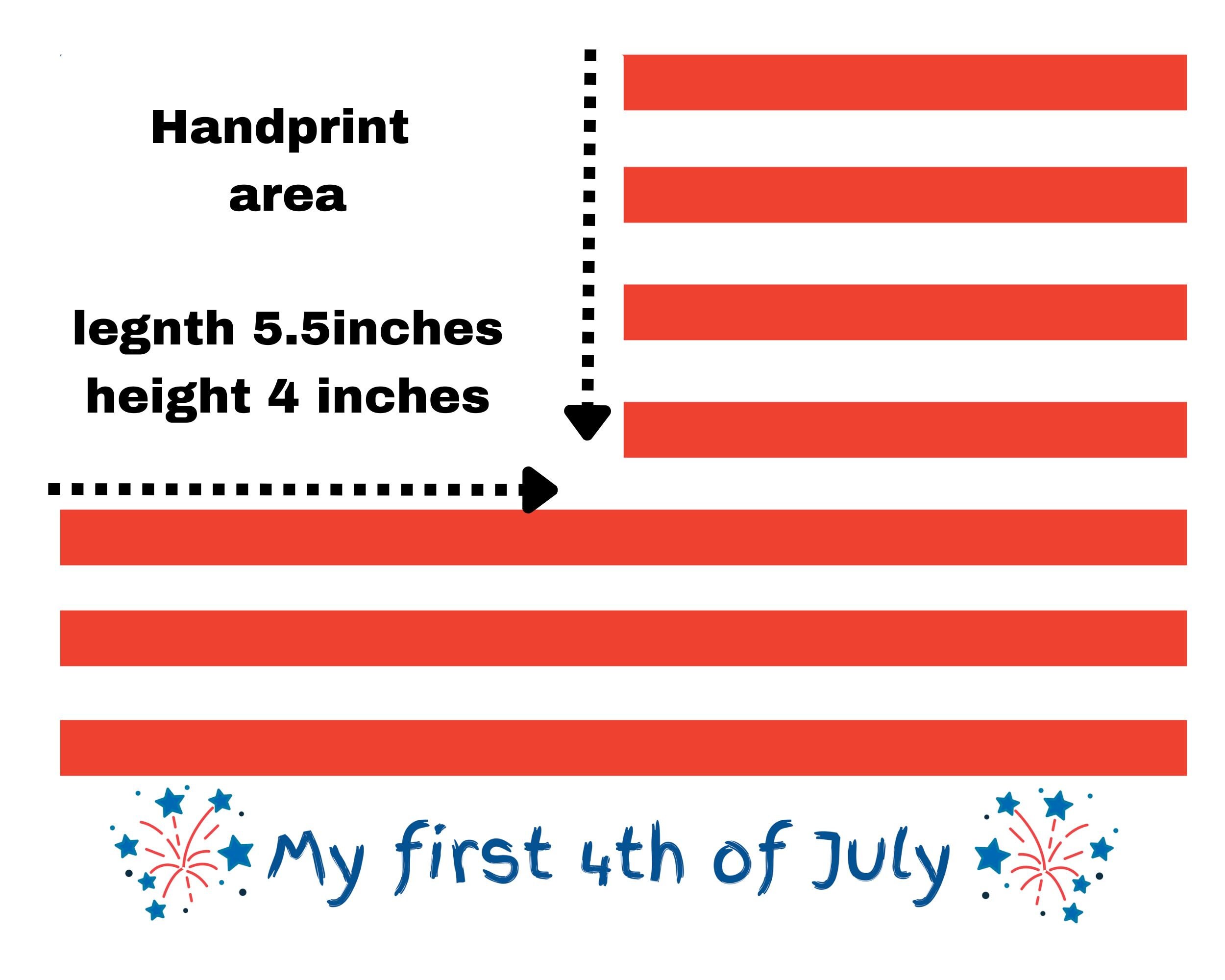 4th of July Baby Footprint Craft – American Flag Handprint Art – Baby’s ...