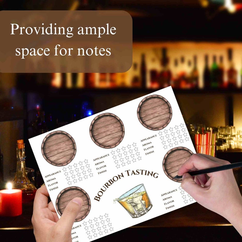 Bourbon Tasting Scorecard | Whiskey Tasting | Bourbon Voting Ballot ...