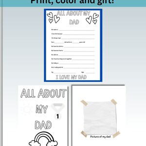 All About Dad Questionnaire, Printable, Father's Day Gift From Kids ...