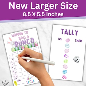 Easter Bunco Bundle | Bunco Score Card | Girls Night Activity | Bunny ...