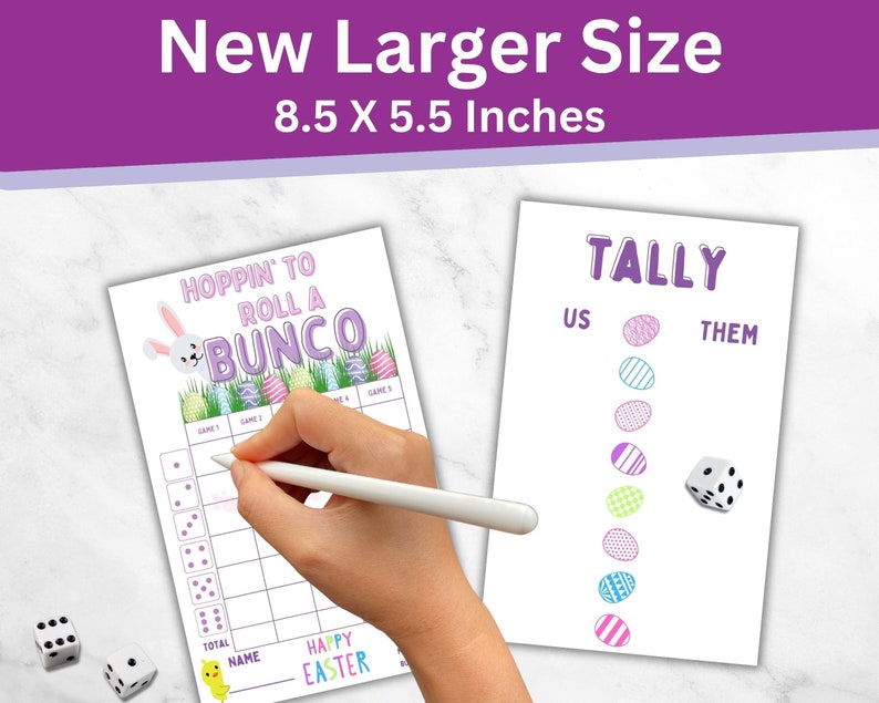 Easter Bunco Bundle | Bunco Score Card | Girls Night Activity | Bunny ...