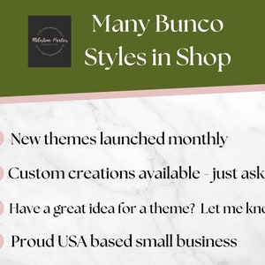 Mother's Day Bunco | May Bunco | Bunco Score Card | Bunco Tally Sheets ...