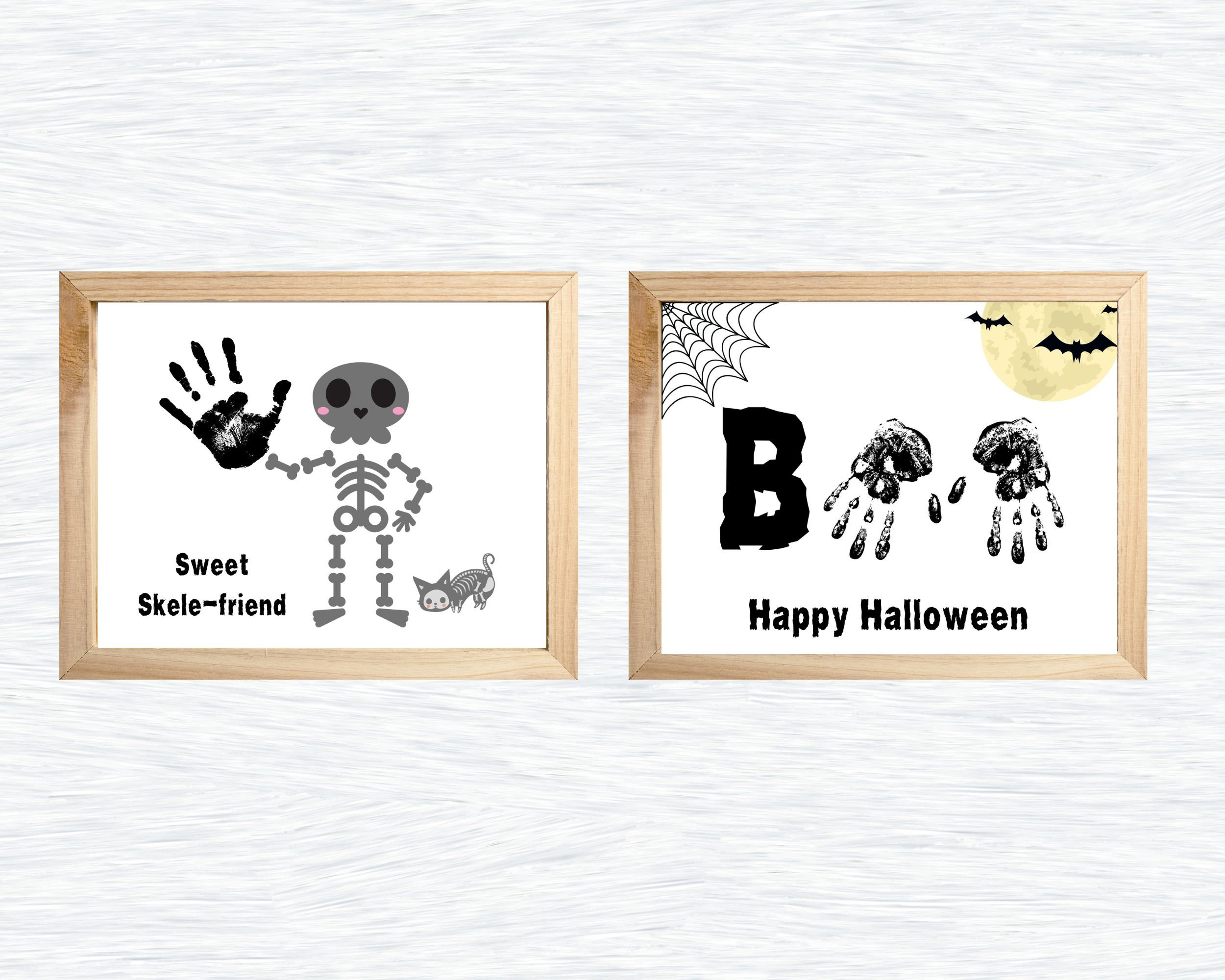 Halloween Handprint & Footprint Craft | Kids Printable Activity ...