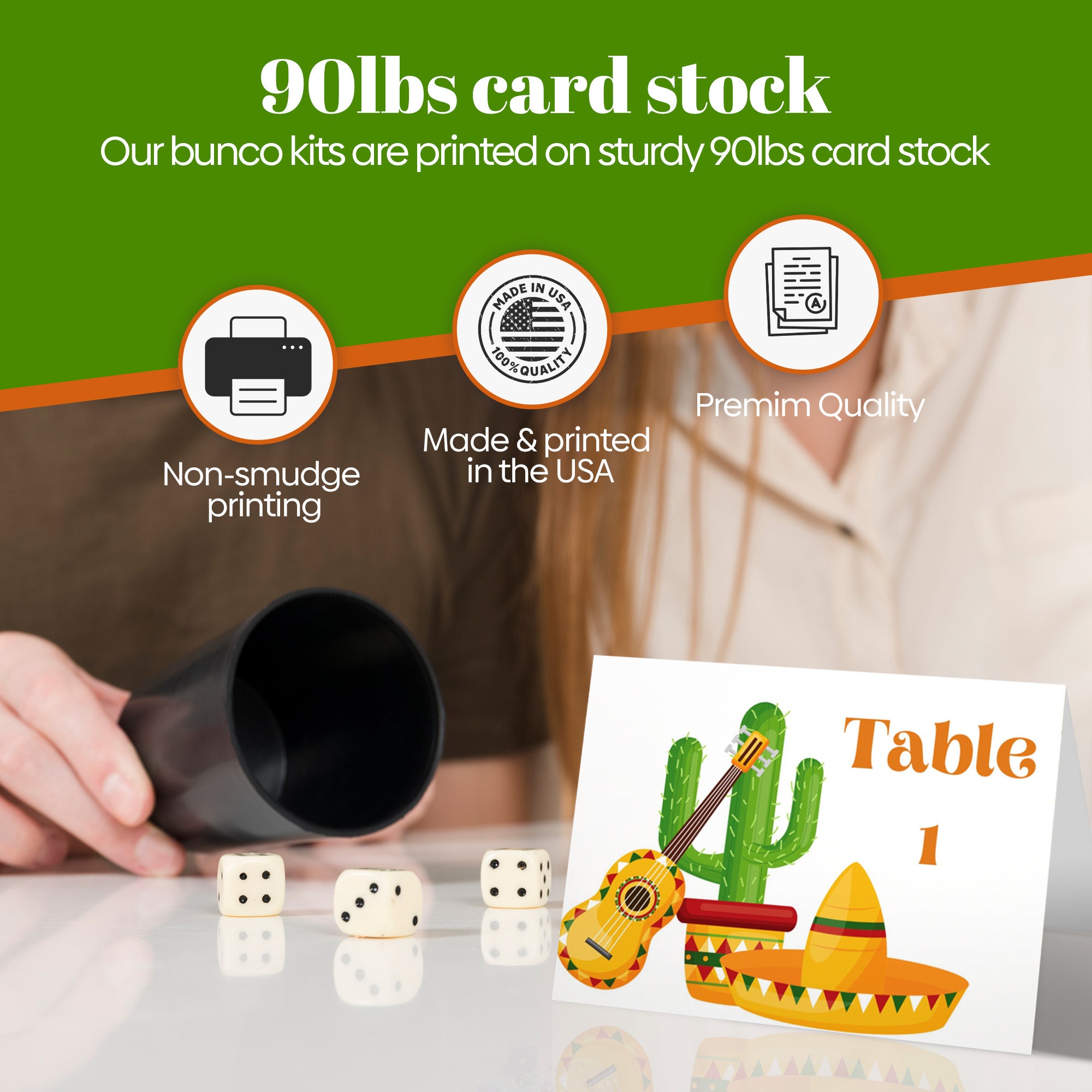 Cinco De Mayo May Bunco Bunco Score Card Bunco Tally Sheets Printed ...