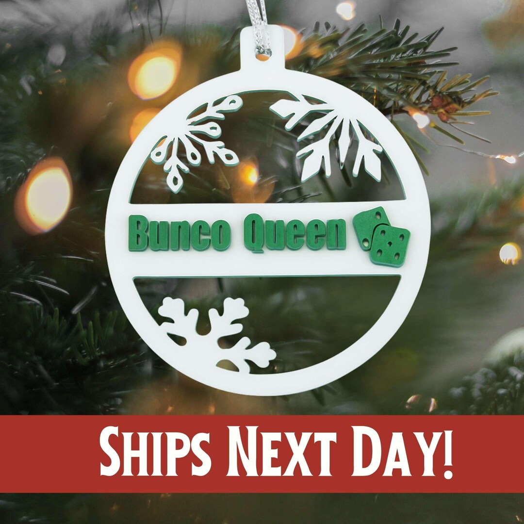 Bunco Gift Christmas Ornament – Holiday Bunco Gift & Winner Prize for ...