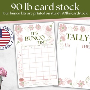Mother's Day Bunco | May Bunco | Bunco Score Card | Bunco Tally Sheets ...