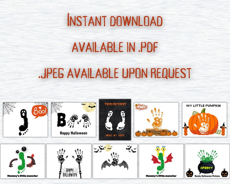 Halloween Handprint & Footprint Craft | Kids Printable Activity ...