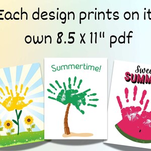 Summer Handprint Art | Footprint Art Craft | Kids Handprint Bundle ...