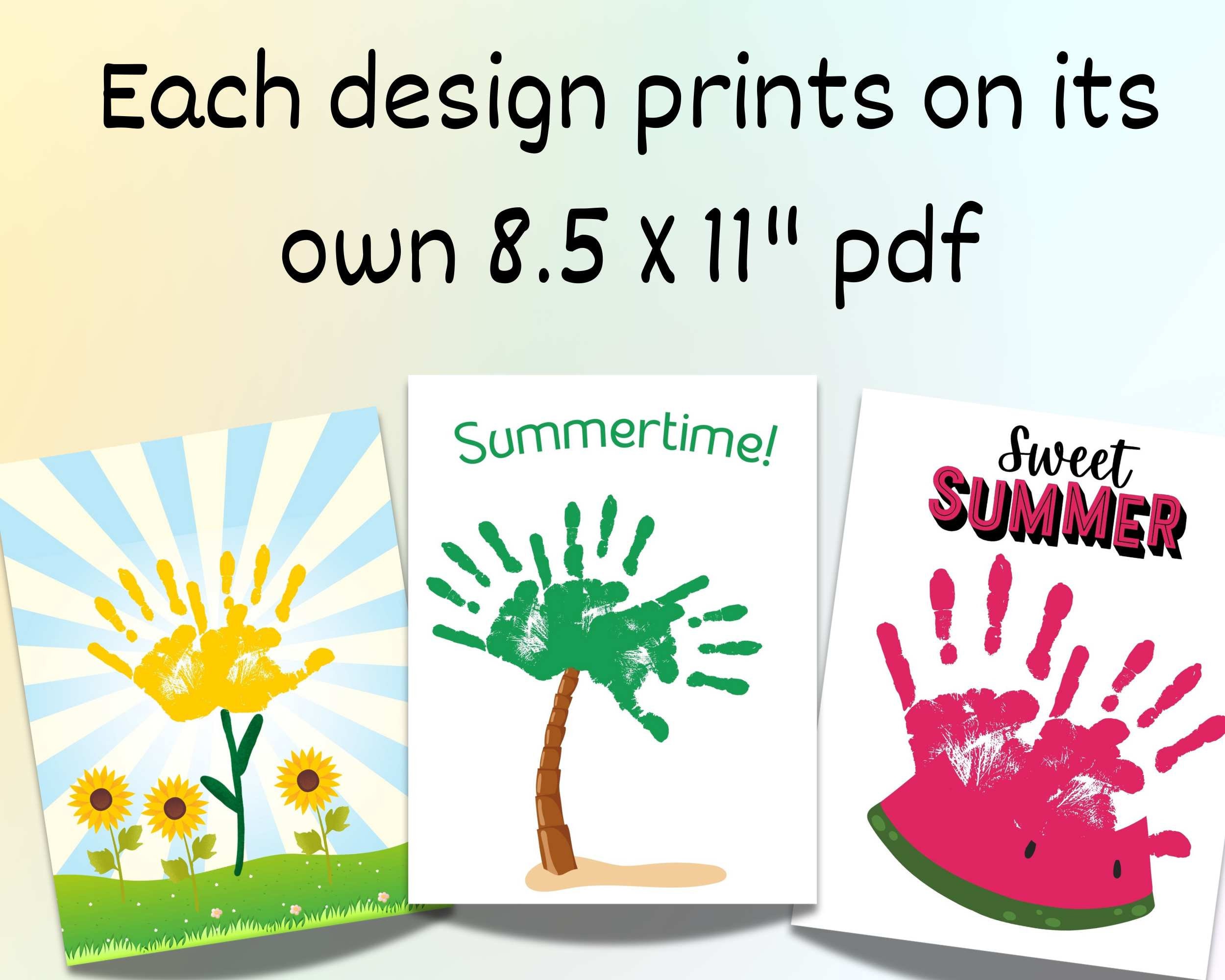 Summer Handprint Art | Footprint Art Craft | Kids Handprint Bundle ...