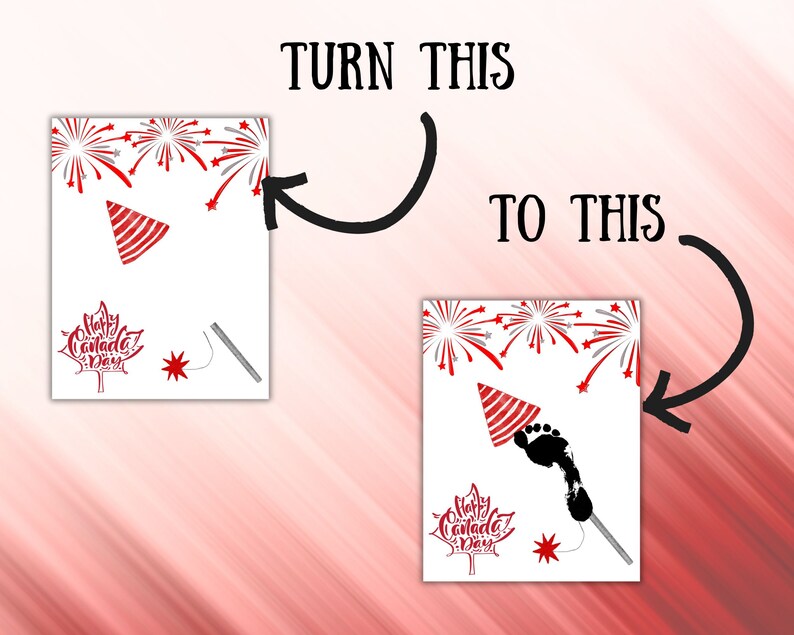 Canada Day Handprint Art Footprint Art Craft | 7 Design Bundle | Maple ...