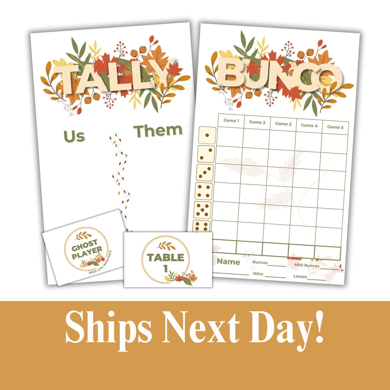 Fall Bunco Bundle | Bunco Score Card | Girls Night Activity | Autumn ...