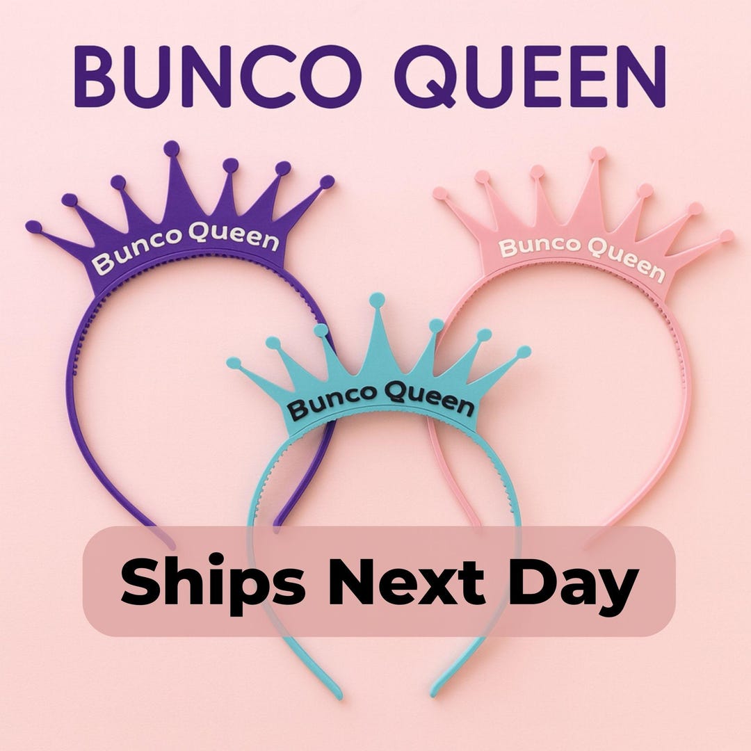 Bunco Queen Tiara Crown – Winner Headband, Set of 3 Bunco Night - Etsy
