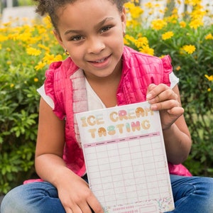 Ice Cream Tasting Party Game for Kids | Printable Ice Cream Scorecards ...