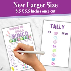 Easter Bunco | INSTANT DOWNLOAD | Bunco Score Card | April Bunco ...