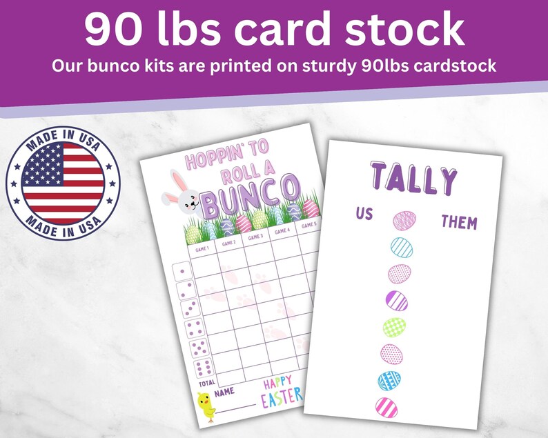 Easter Bunco Bundle | Bunco Score Card | Girls Night Activity | Bunny ...