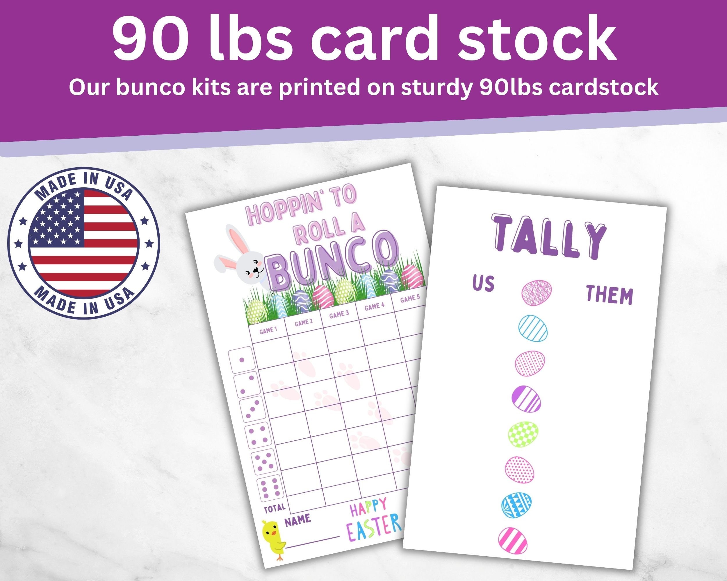 Easter Bunco Bundle | Bunco Score Card | Girls Night Activity | Bunny ...