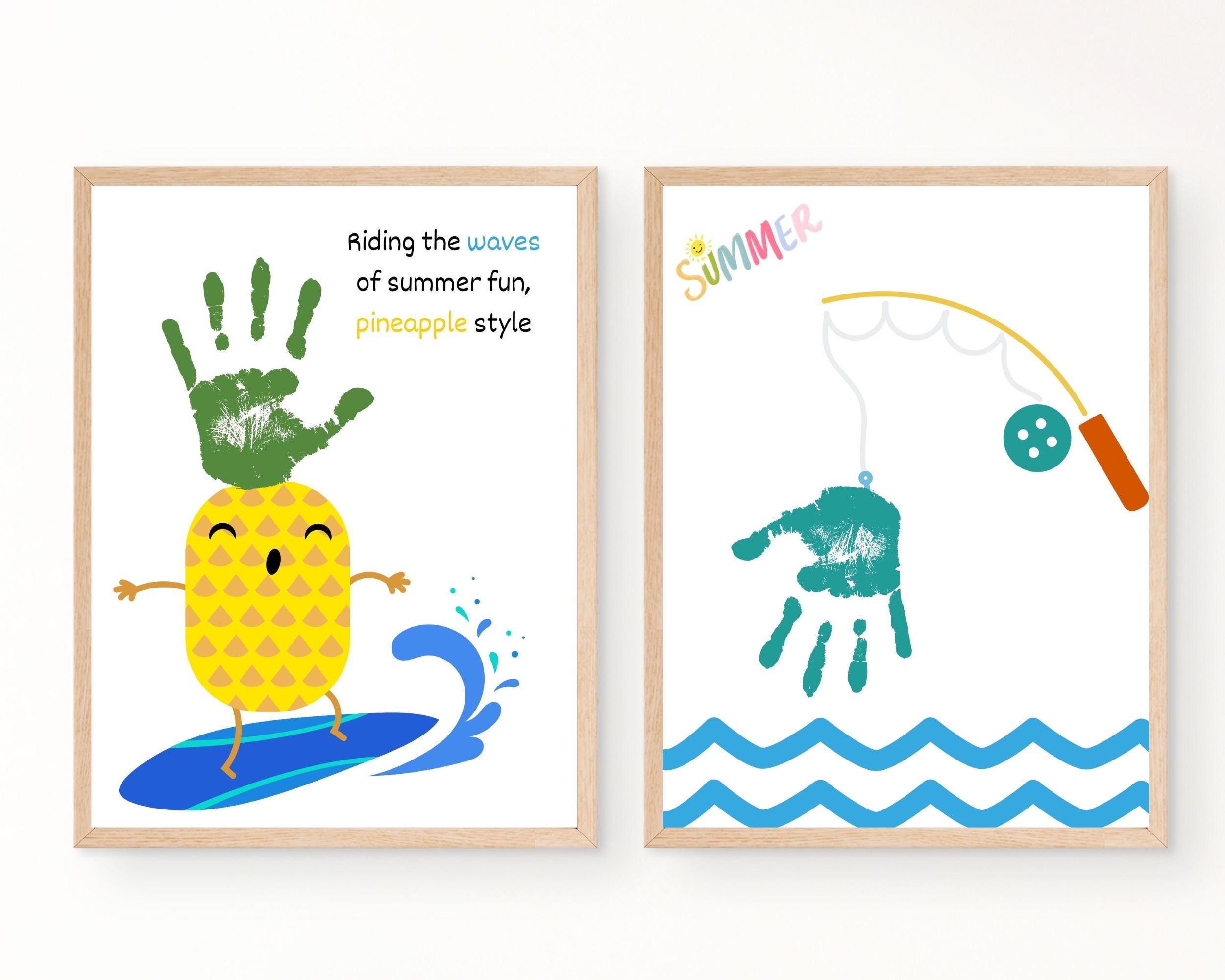 Summer Handprint Art | Footprint Art Craft | Kids Handprint Bundle ...