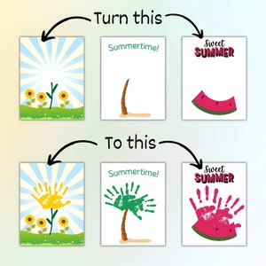 Summer Handprint Art | Footprint Art Craft | Kids Handprint Bundle ...