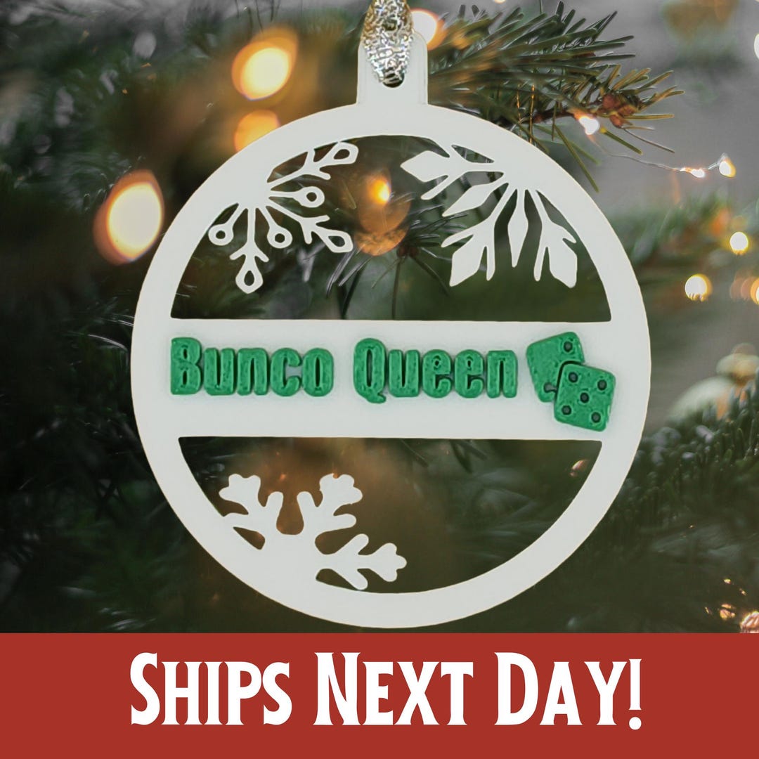 Bunco Christmas Ornament | Holiday Bunco Gift | Winners Prize for Bunco ...