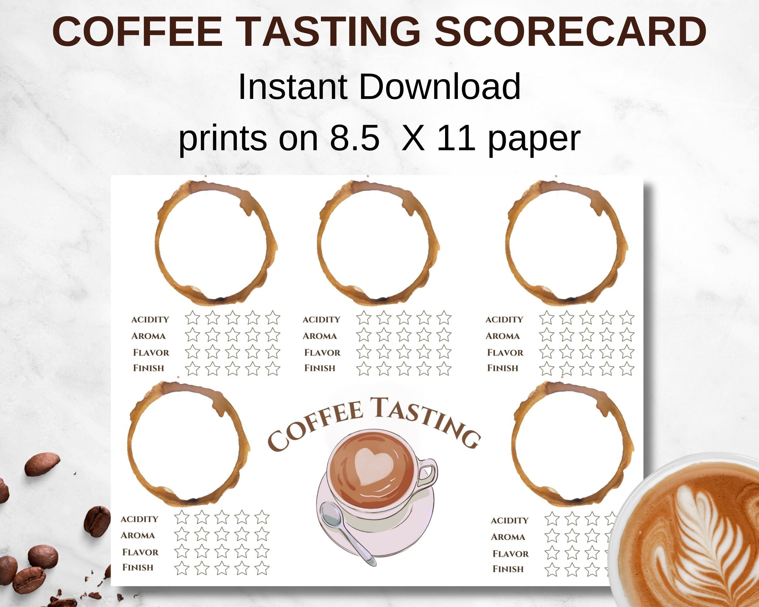 Coffee Tasting | Coffee Tasting Placemat | Coffee Lover | Record Coffee ...